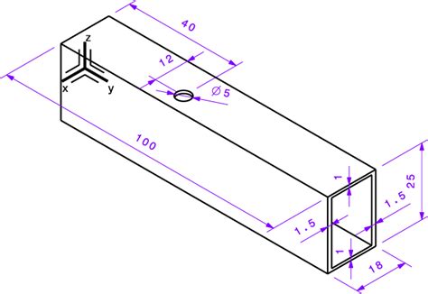 A Beam And Its Dimensions Download Scientific Diagram