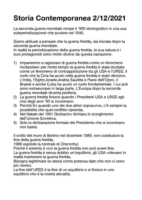 Appunti Seconda Guerra Mondiale Docsity