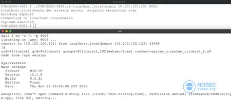 F5 BIG IP远程代码执行漏洞 CVE 2020 5902 NOSEC安全讯息平台 白帽汇安全研究院