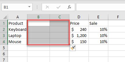 How To Insert And Shift Cells Right In Excel Google Sheets Auto VBA