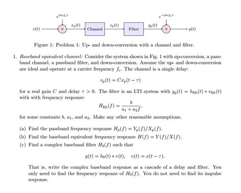 Solved Figure 1 Problem 1 Up And Down Conversion With A
