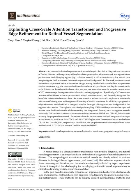 Pdf Exploiting Cross Scale Attention Transformer And Progressive Edge