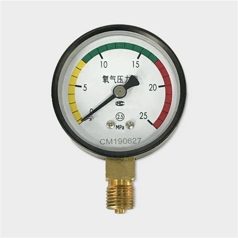Manómetro Sistema De Oxígeno Dial De 63 Mm 25 Mpa Sin Aceite Wesen
