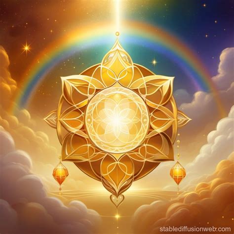 Balanced Golden Honey Rainbow Geometry Stable Diffusion Online