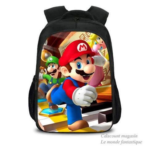 cm Sac à dos Super Mario Mario Bros cartable de Enfant SACOCHE Cdiscount Sport