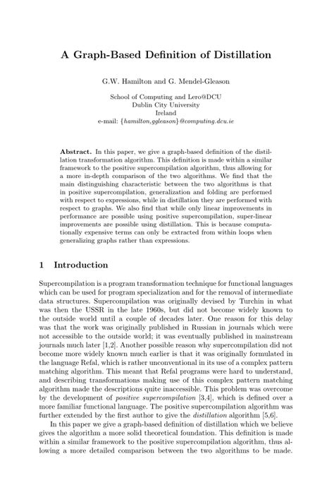 [pdf] A Graph Based Definition Of Distillation G W Hamilton And G