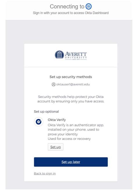 Okta User Enrollment