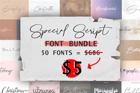 Special Script Font Bundle Bundle · Creative Fabrica