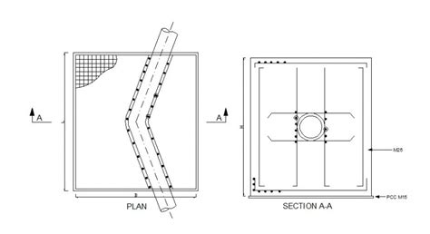 Concreting Structure Detail Plan And Section 2d View Layout Dwg File