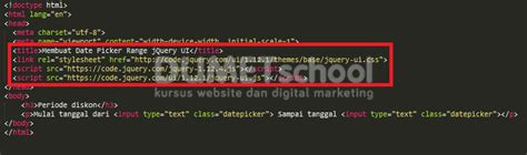 membuat date picker range jquery ui kursus website terbaik