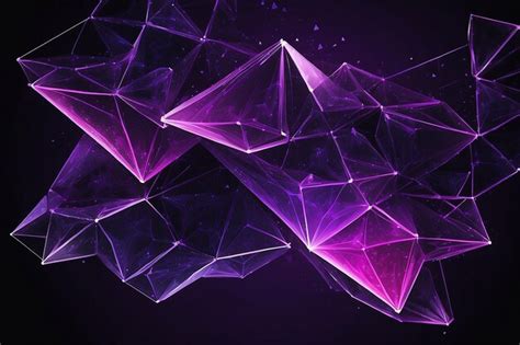 Premium Photo Abstract Geometric Background With Triangular Cells For Design Bright Violet