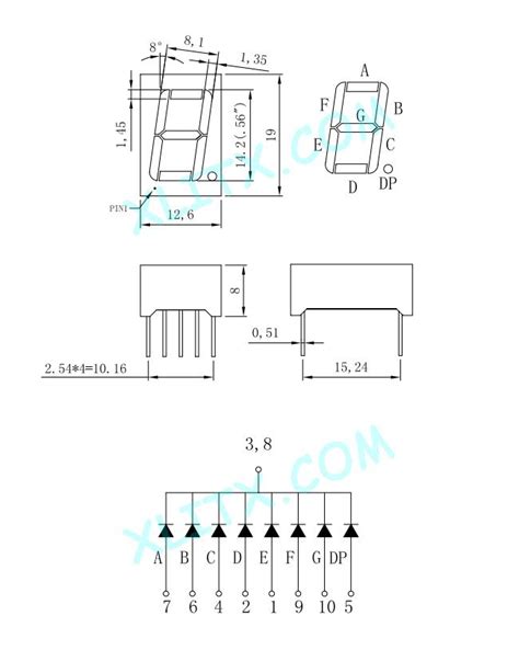 5161as 056 Inch Single Digit Red Cc Led 7 Segment Display Lanpade