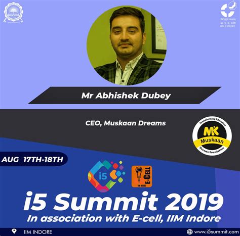 Abhishek Dubey On Linkedin Speaking At I5 Summit Iim Indore On 17th August