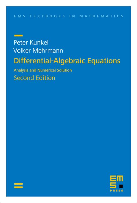 Differential Algebraic Equations Ems Press