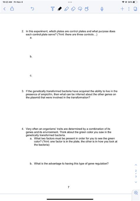 Solved Lab 12 Transformation Gfp Results Table 1