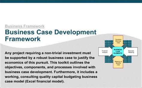 Business Case Development Framework Economy Gdp