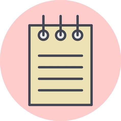 Notepad Vector Icon 41346480 Vector Art At Vecteezy