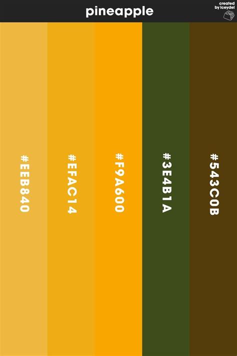 Pineapple Fruit Color Palette