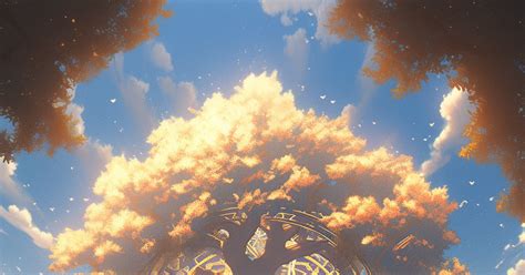 風景 黄金の聖樹 Bluereflectionのイラスト Pixiv
