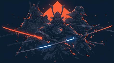 Premium Vector Fearless Samurai Warriors In Armor