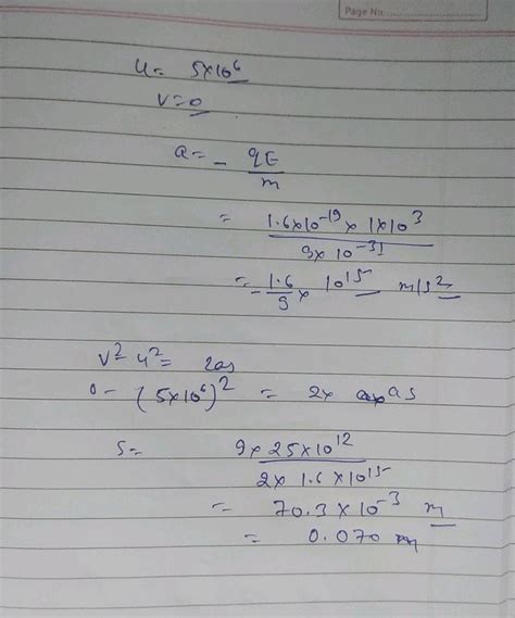 Held A A Is An Electron Moving With The Speed X M Is Shooted