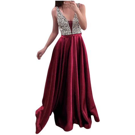 Gdreda Semi Formal Dress Womens Fashion V Neck Evening Party Gown