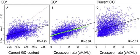 Correlations Between The Stationary Gc Content Gc The Current Gc