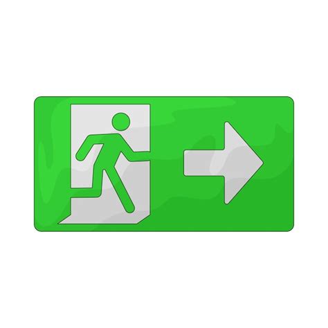 Знак аварийного выхода Премиум вектор