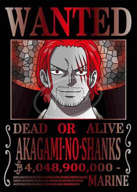 One Piece Poster Wanted Dead Or Alive Aesthetic Multicolor Design En 2024