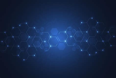 Premium Vector Abstract Background Hexagons Design Science Futuristic