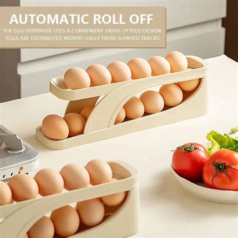 Automatic Scrolling Egg Rack Double Layer Egg Dispenser Counter Top