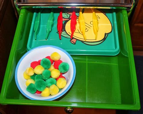 1 2 3 Learn Curriculum Apple Color Pom Pom Sorting