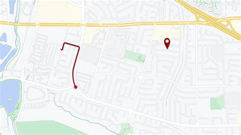 Smartphone App Map With Location Icon And Route Web Animation Of