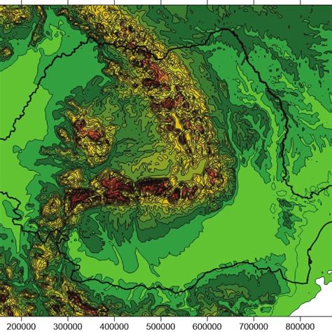 Map Of The Topographic Surface From Etopo 1 Data Download Scientific Diagram