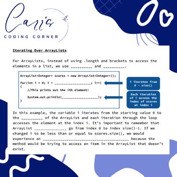 AP Computer Science A Unit 7 ArrayLists Bundle By Carr S Coding Corner