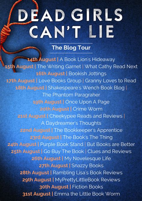 The Bookkeepers Apprentice Blog Tour Dead Girls Cant Lie