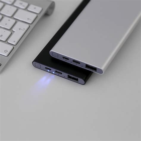Powerbank Flat 5C | schwarz | ohne Veredelung | 11200-5000-sch#30000