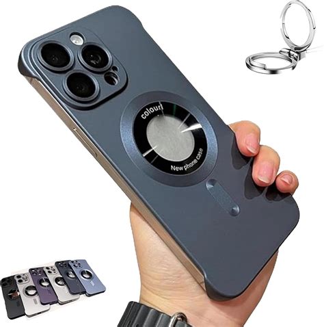 Borderless Frosted Magnetic Half Cover Mobile Phone Case For Iphone