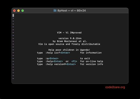 The Vim Vi Mac Configuration File Details Code2care