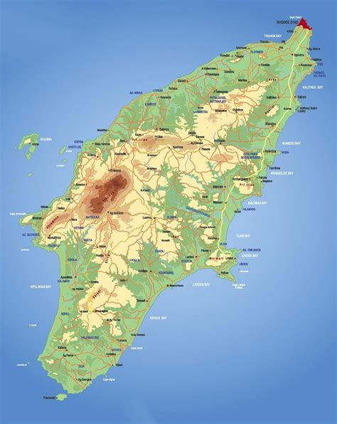 Карты острова Родос