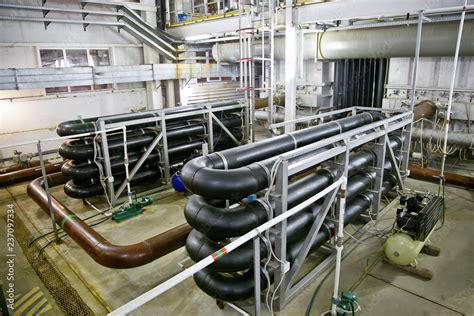 Pipes And Sewage Pumps Inside Modern Industrial Wastewater Treatment