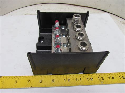 900091 Power Distribution Terminal Block 4 Wire 600v Cu9al 500mcm 4x3