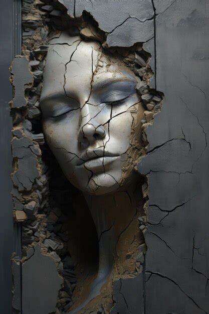 Premium Ai Image Fractured Abstract Portrait