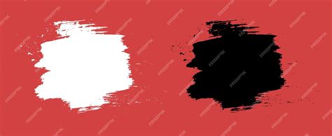 Tinta Grunge Vector Pintura Mancha Pincel Trazo Forma Vector Premium