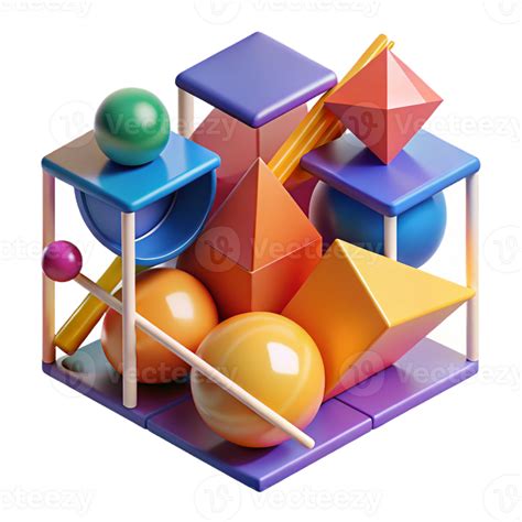 Stunning Rustic A Geometric Composition Of Intersecting Planes And Shapes Using Bold Colors And