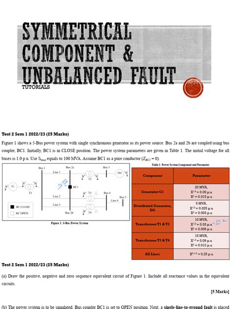 Tutorial Topic 2 Unbalanced Fault Pdf Electronics Electronic