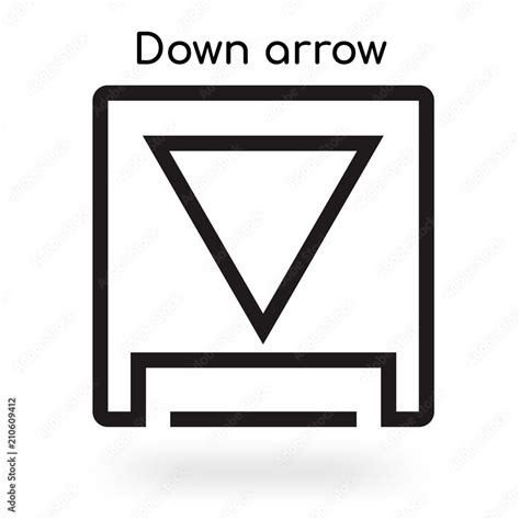 Down Arrow Icon Vector Sign And Symbol Isolated On White Background Down Arrow Logo Concept