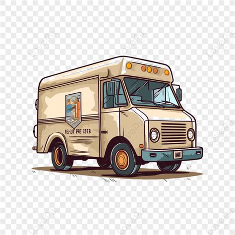 Usps 트럭 벡터만화클립 아트상표 Png 일러스트 무료 다운로드 Lovepik