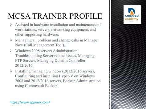 Apponix Mcsa Presentation Ppt