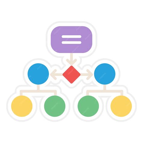 Premium Vector Horizontal Hierarchy Flat Illustration